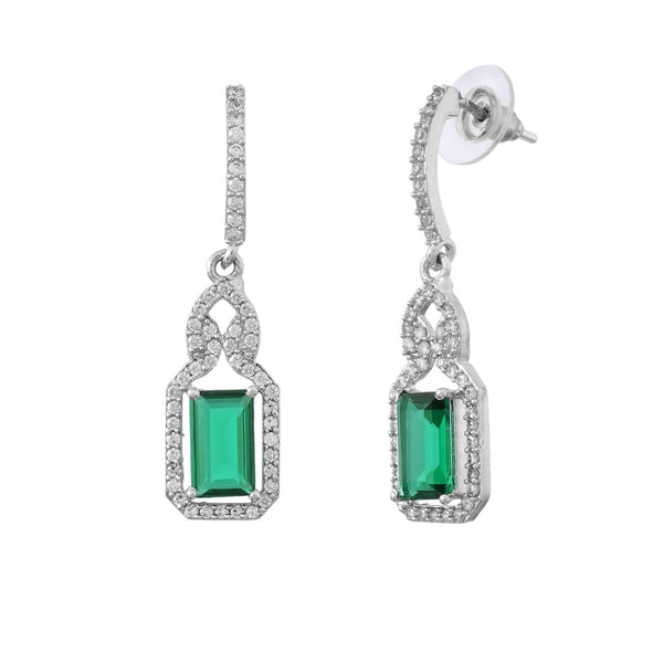 Sparkling Elegance Elegant Emerald Dangler Earrings – VOYLLA