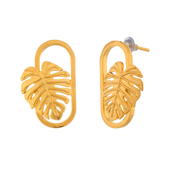 Hawaii Mounted Mini Monstera Studs – VOYLLA