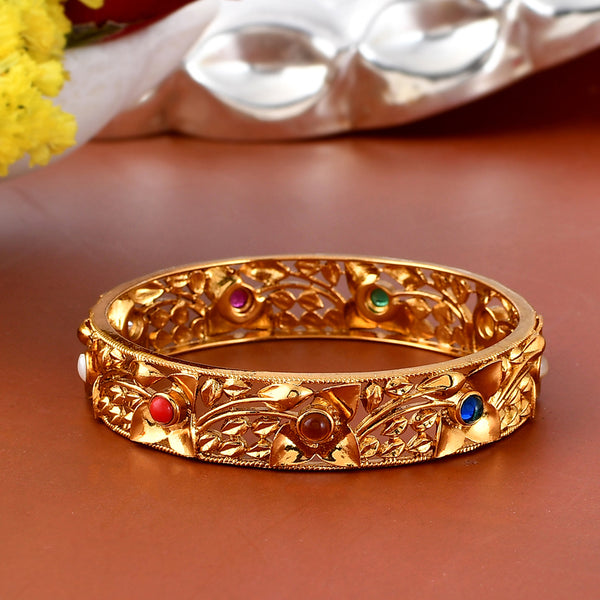 Sparkling Elegance Traditional Gold Plated Bangles – VOYLLA