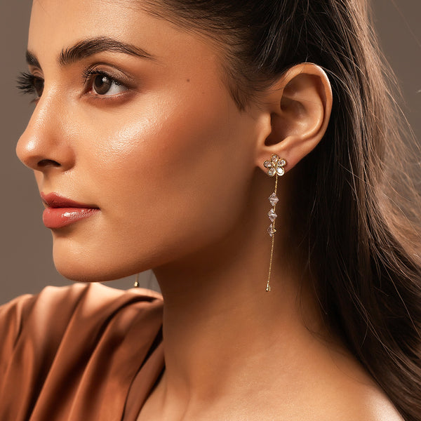 Korean Bling Blossom Glow Dangler Earrings – VOYLLA