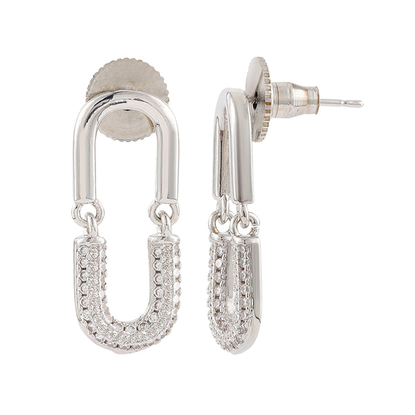 Korean Bling Silverspark Loop Drop Earrings – VOYLLA