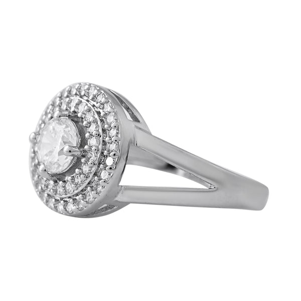 Sparkling Elegance Prismatic American Diamond Solitaire Ring – VOYLLA