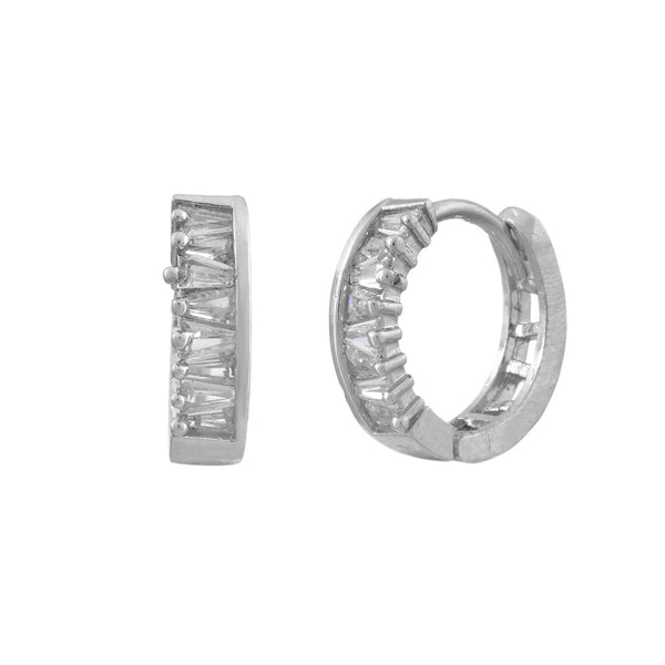Sparkling Elegance Cluster Setting White Cz Half-Hoop Earrings – VOYLLA