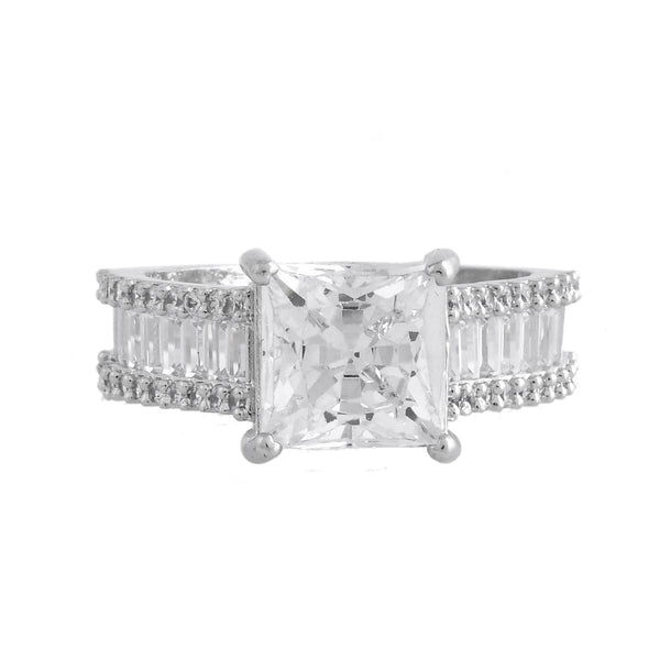 Sparkling Elegance Diamond Essence Solitaire American Diamond Ring – VOYLLA