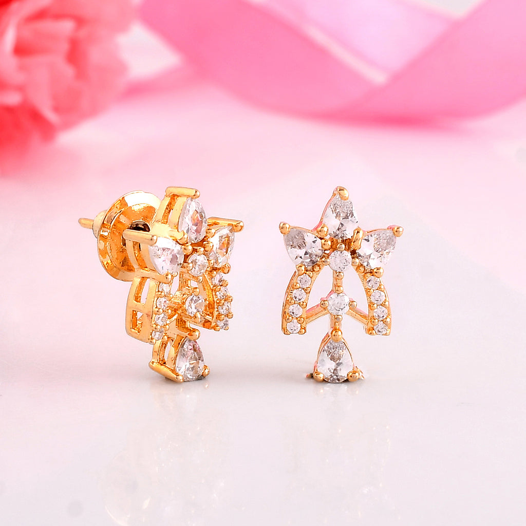 Sparkling Elegance Radiant Timeless American Diamond Studs Earrings ...