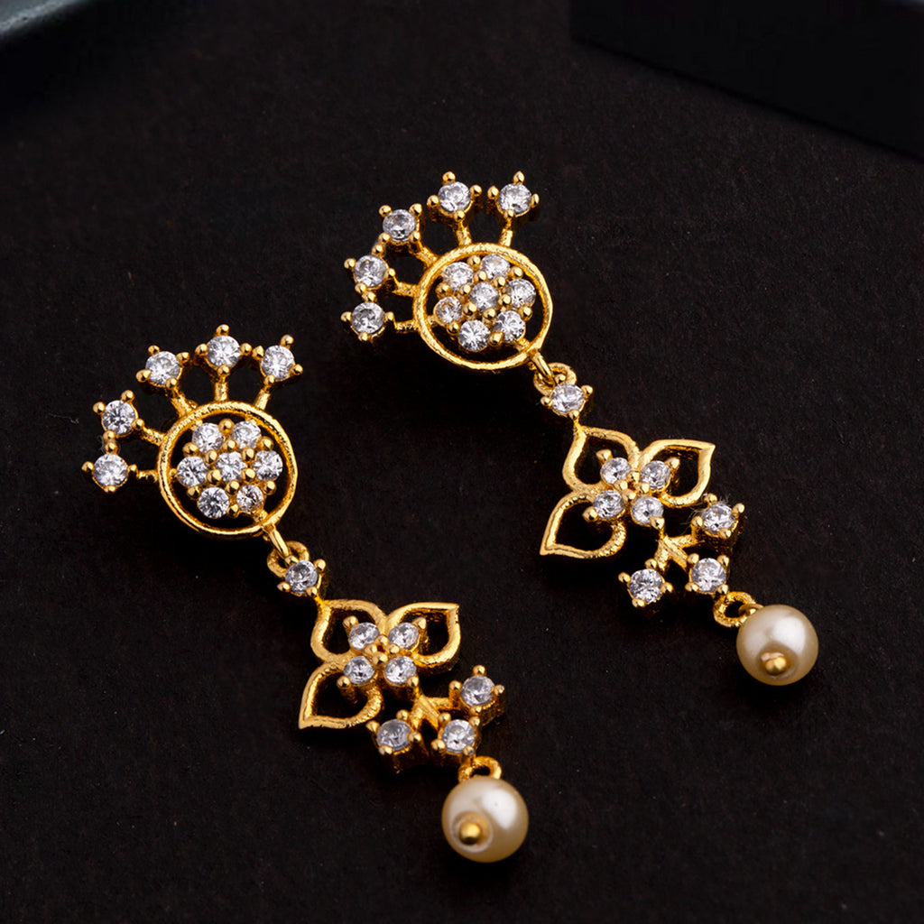 Delicate Brass Drop Earrings – VOYLLA