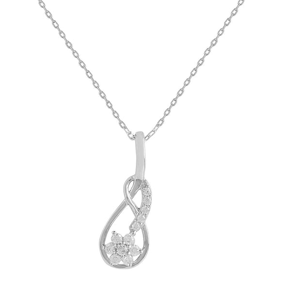 925 Sterling Silver CZ Infinity Shaped Pendant with Chain – VOYLLA
