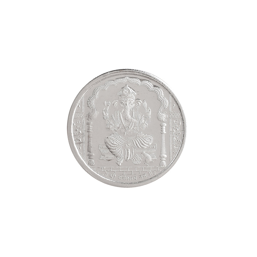 999 Pure Silver Lord Ganesh 10 Grams Silver Coin – VOYLLA