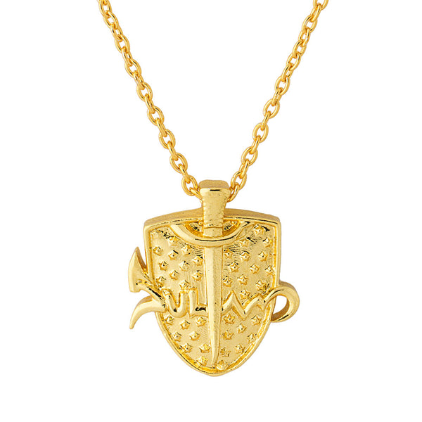 Shield Shaped Sultan Pendant With Chain – VOYLLA