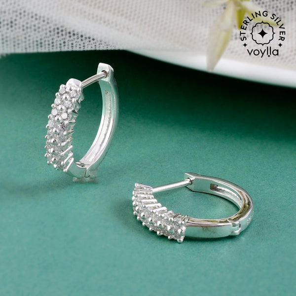 Simple And Beautiful 925 Sterling Silver Hoop Earrings – VOYLLA