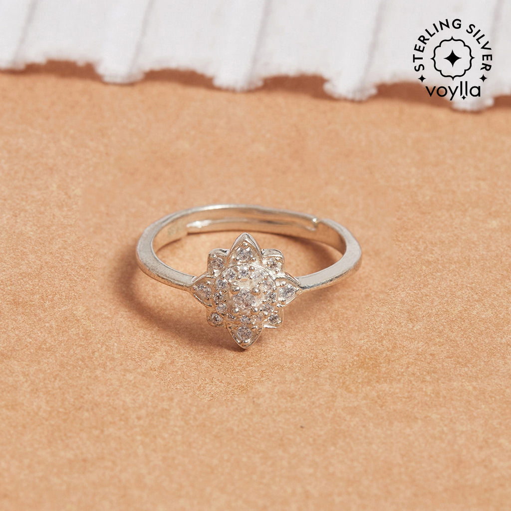 Eternal Heart 925 Sterling Silver Adjustable Ring – VOYLLA