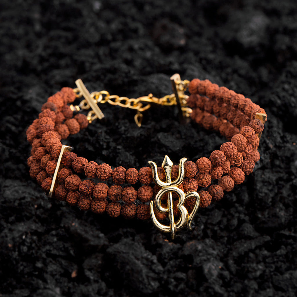 Stylish Mahadev Trident & OM Bracelet – VOYLLA