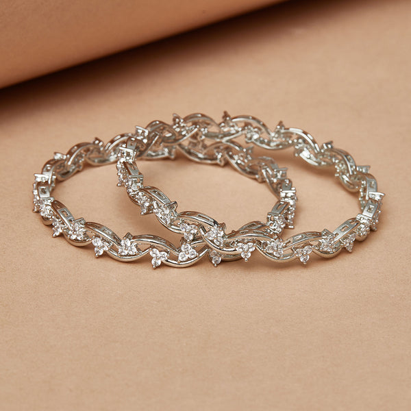 CZ Elegance Gems Studded Brass Bangles – VOYLLA