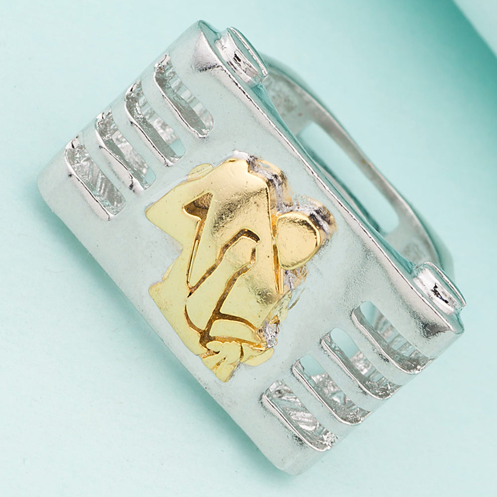 Aquarious Rashi Symbol Designed Ring For Men – VOYLLA