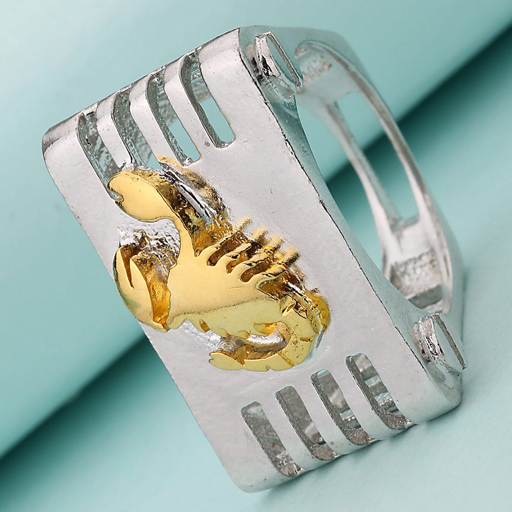 Scorpio Rashi Symbol Designed Ring For Men – VOYLLA