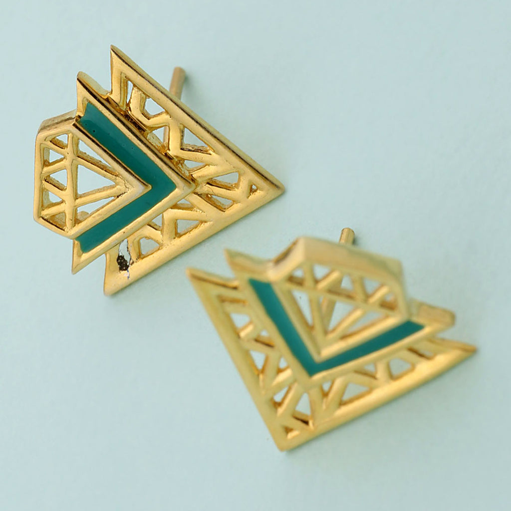 Voylla Logo Designer Stud Earrings – VOYLLA