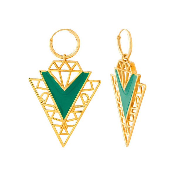 Stylish Dangler Earrings With Voylla Logo Design – VOYLLA