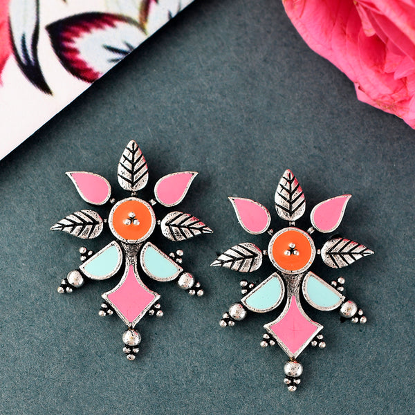 Bagh E Fiza Floral Pattern Subtle Earrings – VOYLLA