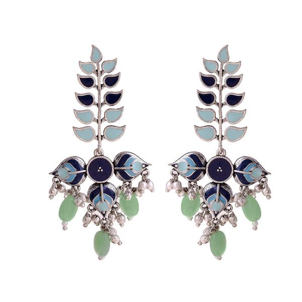 Bagh E Fiza Leaves Long Drop Earrings – VOYLLA