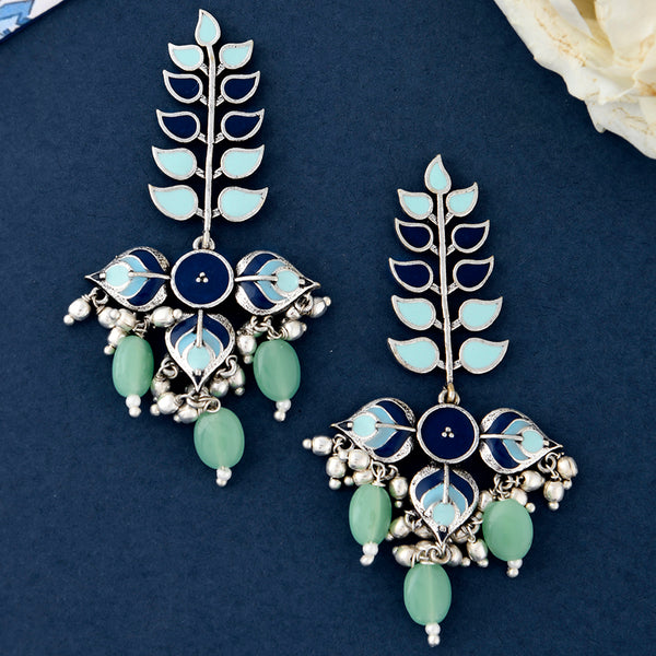 Bagh E Fiza Leaves Long Drop Earrings – VOYLLA