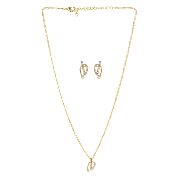 Voylla Rose gold-plated pendant set – VOYLLA