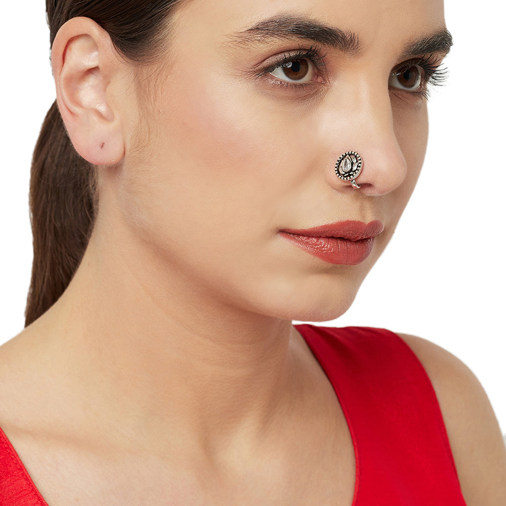 Nomad Silver Plated Nose Pin – VOYLLA