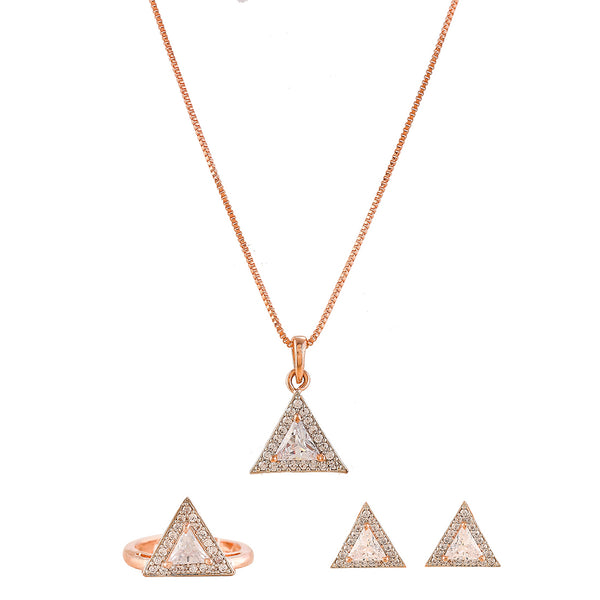 Sparkling Essentials White Triangle Cut Zirconia Box Set – VOYLLA