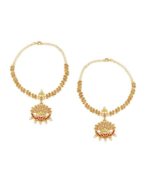 Apsara Bridal Pearl Drops Armlets – VOYLLA