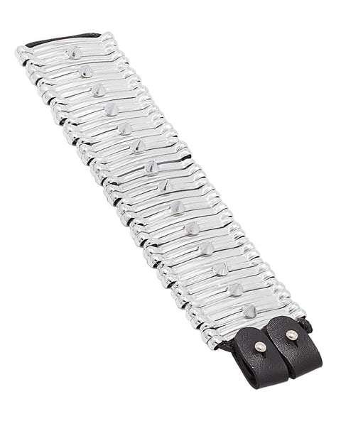 Silver Toned Broad Band Bracelet – VOYLLA
